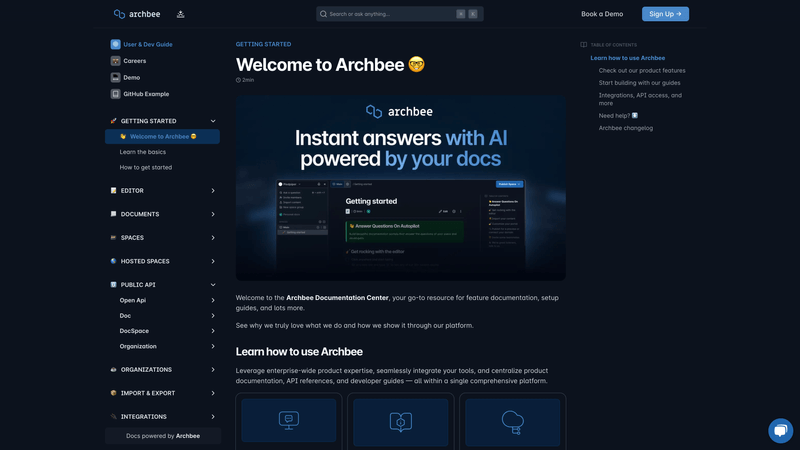 Discover Documentation Portals built with Archbee